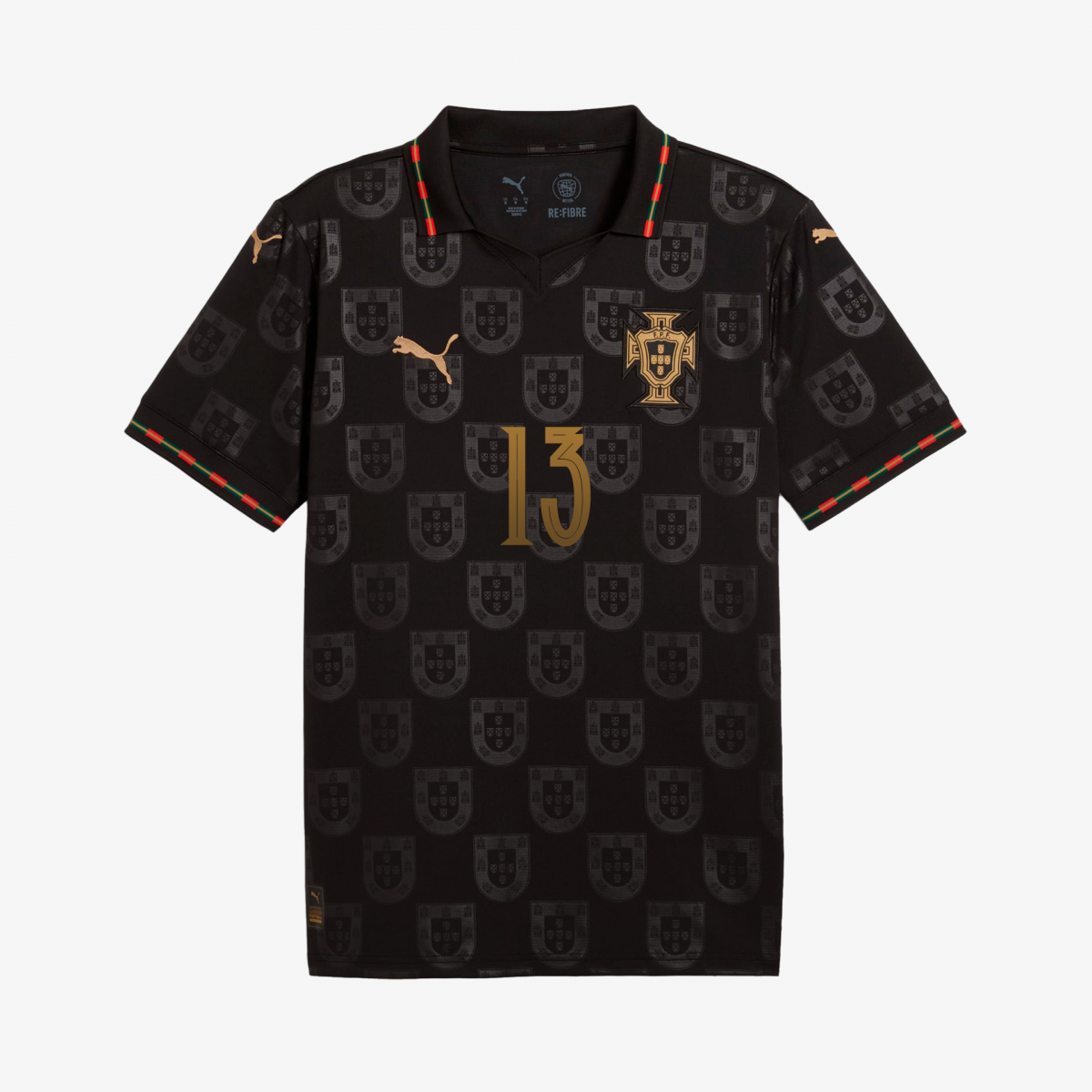 King Jersey JR - Eusébio - Portugal FPF - 25036PN-PRETO - Força Portugal